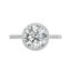 4 Carat Round Diamond & Double Edge Halo Bright Cut Pave Ring - Raven ...