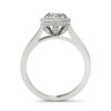 4 Carat Round Diamond & Double Edge Halo Bright Cut Pave Ring - Raven ...